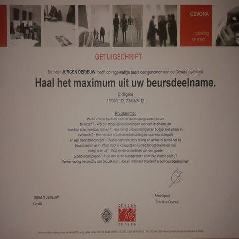 Getuigschrift beursdeelname | PPT