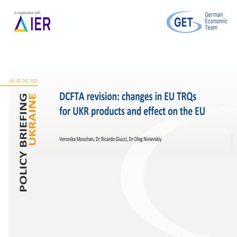 DCFTA revision: implications of changes in UKR import duties/TRQs and ...
