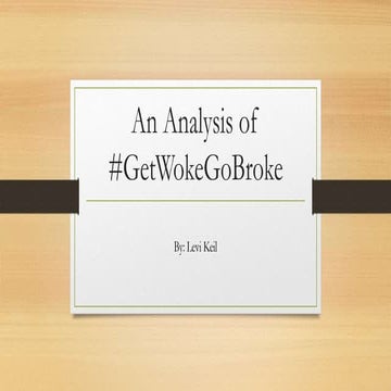 An Analysis of #Get woke go broke | PPTX