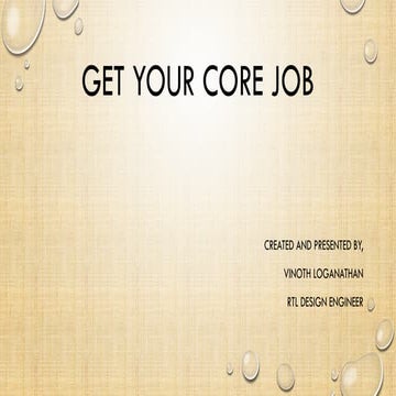 Get your core job - for students and freshers | PDF