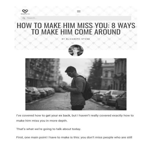 How To Make Him Miss You Pdf