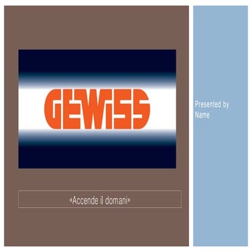 Gewiss SpA | PPTX