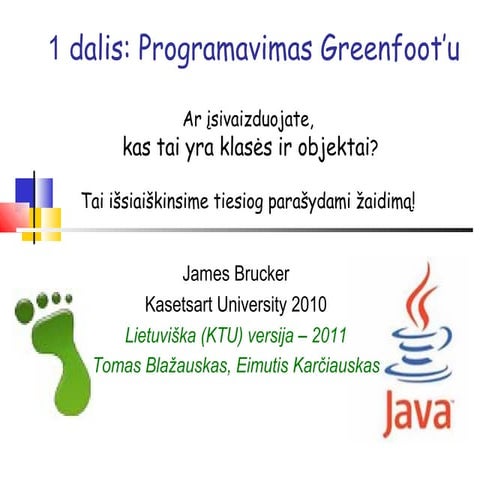 GreenFoot 1 dalis | PPT