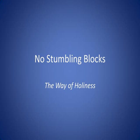 GFEC No Stumbling Blocks | PDF