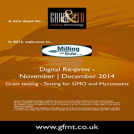 Grain testing - Testing for GMO and Mycotoxins | PDF