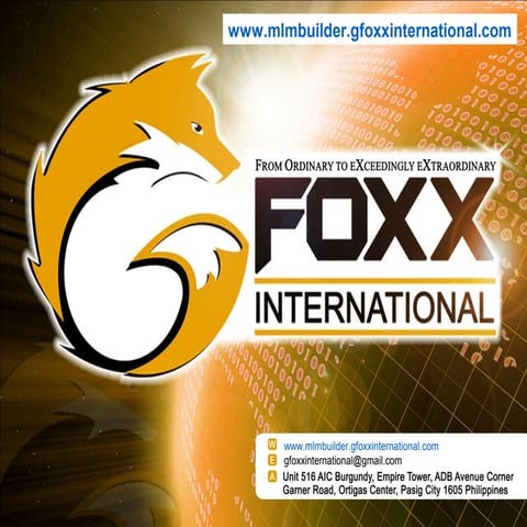 Gfoxx Management, Products and Marketing Plan Presentation | PPT