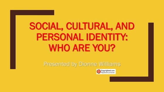 'Who am I?' Exploring Personal Identity | PPT