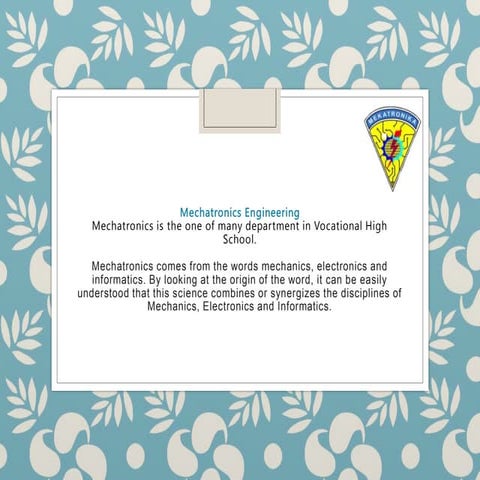 Mechatronic Ppt 
