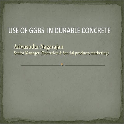 Ggbs readymix | PPT