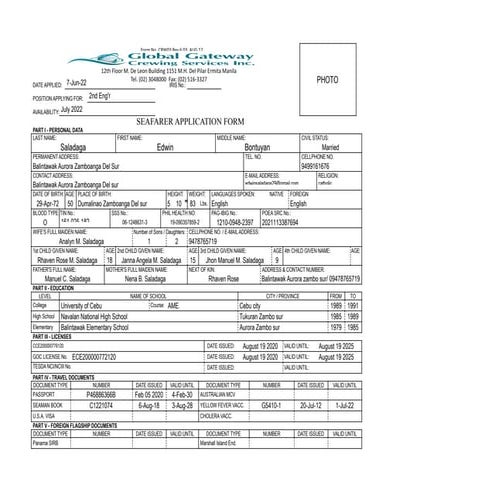 GGCSI Application form 2021.xlsx - Front Page.pdf | Free Download