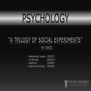 FNBE 0315: Social Psychology - Video Project | PPT