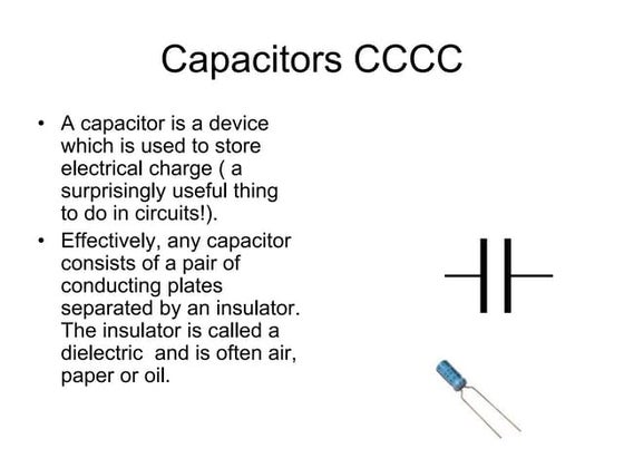 EEE Introduction to Capacitors and Charging and Discharging of capacitors. | PPTX