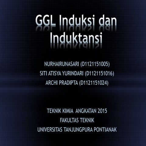 GGL induksi dan induktansi FISIKA DASAR | PPTX