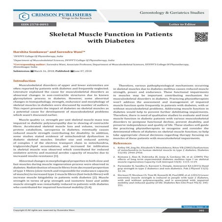 Skeletal Muscle Function in Patients with Diabetes_ Crimson Publishers ...