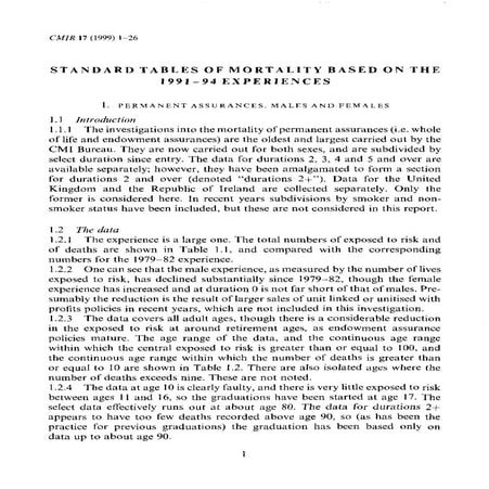 Life table in both abridged and complete | PDF