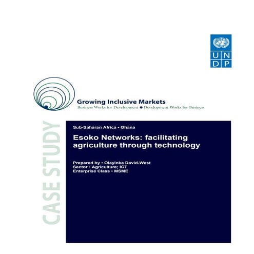 UNDP Case Study: Esoko | PDF