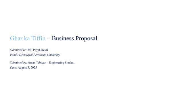 Slides presentation example for proposal defence | PPT