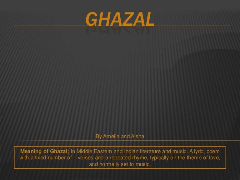 Ghazal