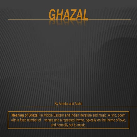 Ghazal | PPTX