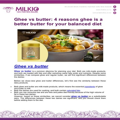 Ghee vs butter | PDF