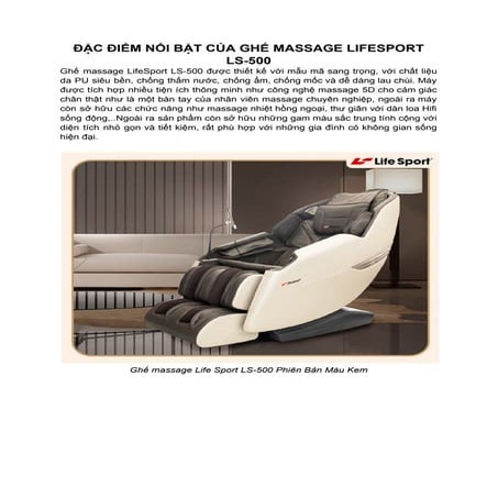 Ghế Massage Lifesport Ls 500 Pdf