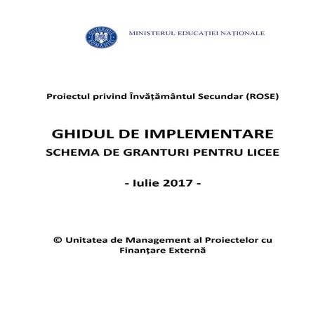 Ghid implementare sgl cu anexe | PDF