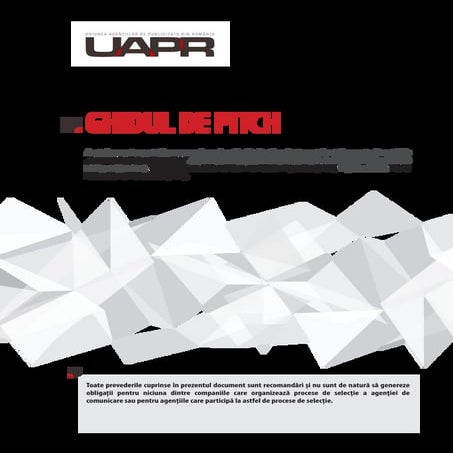 Ghidul de pitch UAPR | PDF