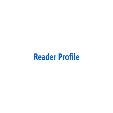 Reader Profiles | PPTX | Music | Entertainment