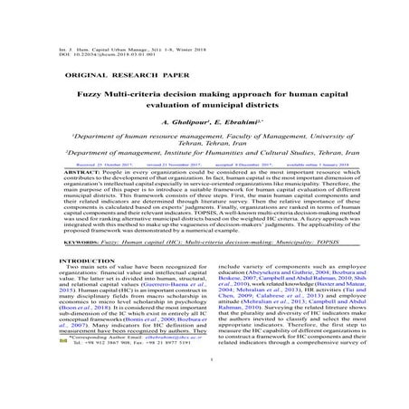 Gholipour, ebrahim 2018 - fuzzy multi-criteria decision making approach ...