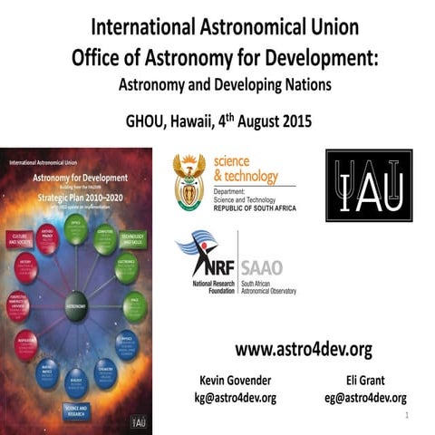 Kevin Govender: Astronomy and Developing Nations | PPT