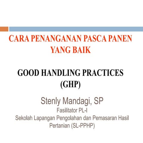 Good Handling Practices | PPTX