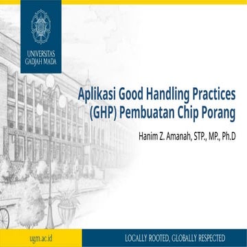 Good handling practices untuk produk porang | PPTX
