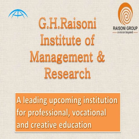 MBA college Raisoni | PPTX