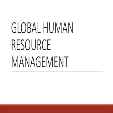 GHRM-GLOBAL HRM INTRODUCTION INFORMATION | PPTX