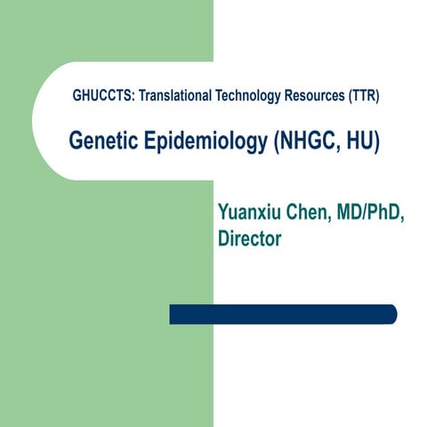 Genetic Epidemiology | PPT