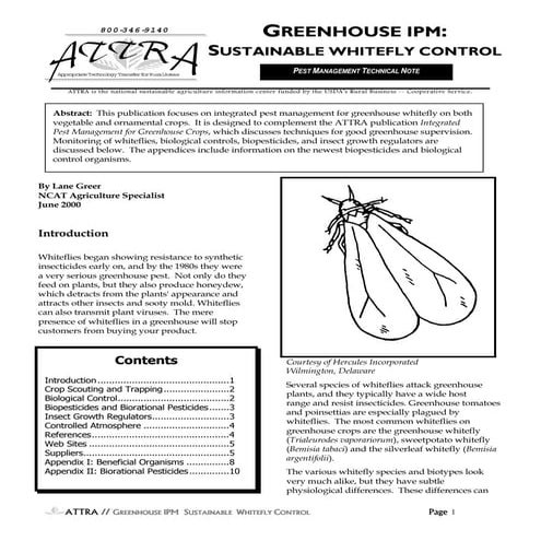 Greenhouse IPM: Sustainable Aphid Control | PDF