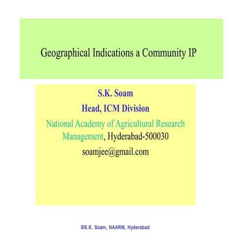 Geographical indication | PPTX