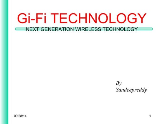 Gi-Fi ppt | PPTX