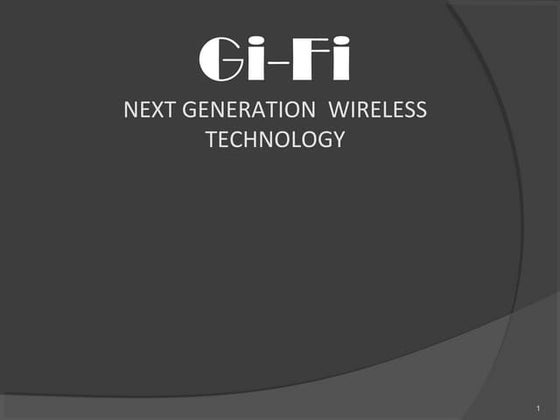 Gi-Fi ppt | PPT