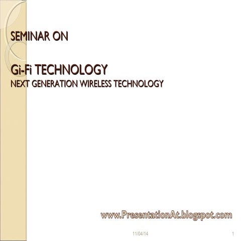 Gi fi technology | PPT