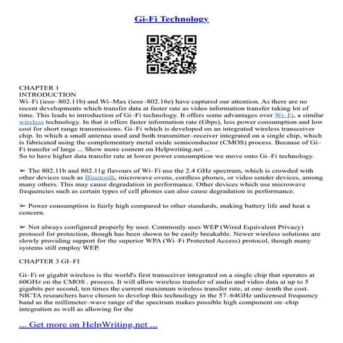 Gi-Fi Technology | PDF