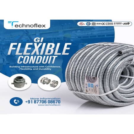 🔩 GI Flexible Conduit Pipe ⚡ Durable Galvanized Iron Conduit for Safe ...