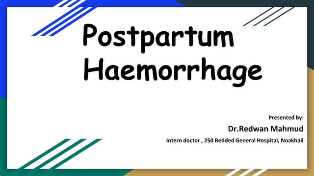 POST PARTUM HEMORRHAGE(PPH) | PPTX