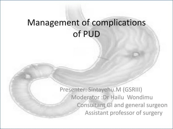 Management of Acute Exacerbation of Peptic Ulcer Disease (PUD) | PDF ...