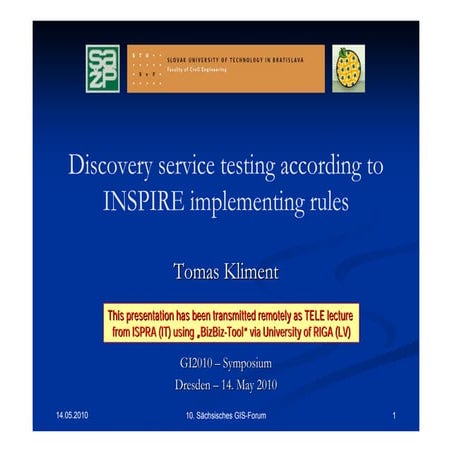 GI2010 symposium-kliment (inspire-md-tests) | PPT
