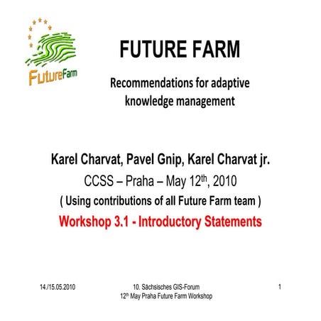 GI2010 symposium-ws3.1-intro charvat (intro-future-farm) | PDF