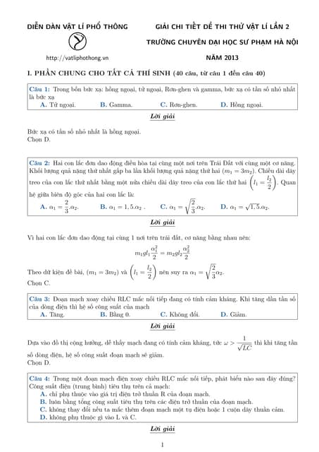 Phần bai tap mau anten & truyen song (mang tinh chat tham khao) | PDF