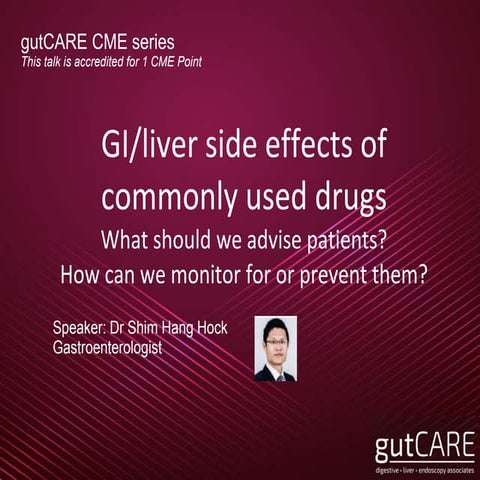 GI and LIVER SE of Common Drugs | PPT