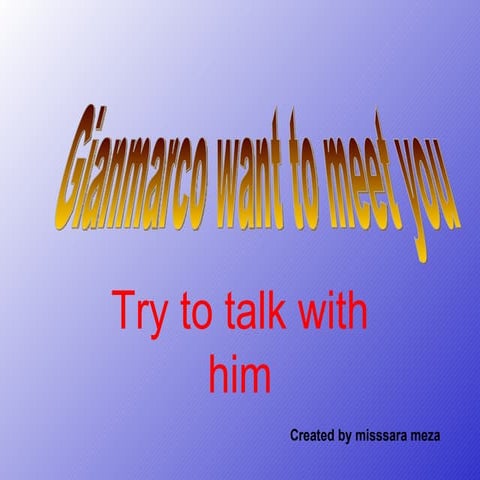 Gianmarco Presentation | PPT | Music | Entertainment