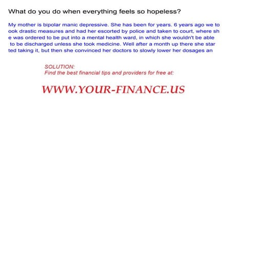 What do you do when everything feels so hopeless? | PDF